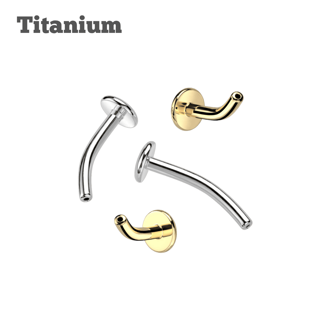 Titanium Curved Threadless Belly Labret