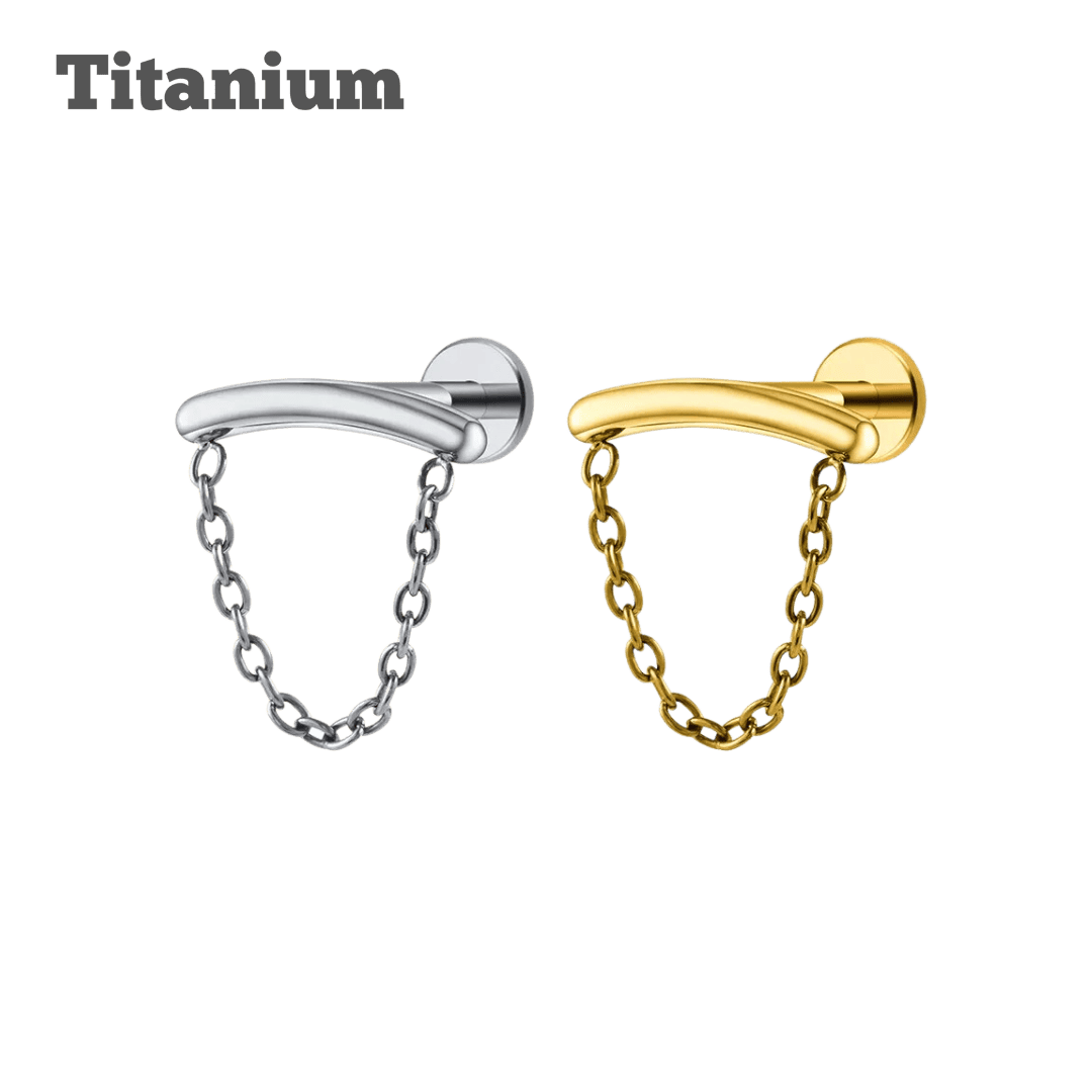 Titanium Floating Chain Labret