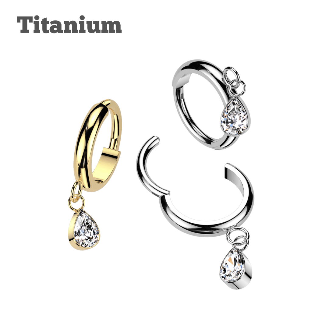 Titanium Hermes Hinged Hoop