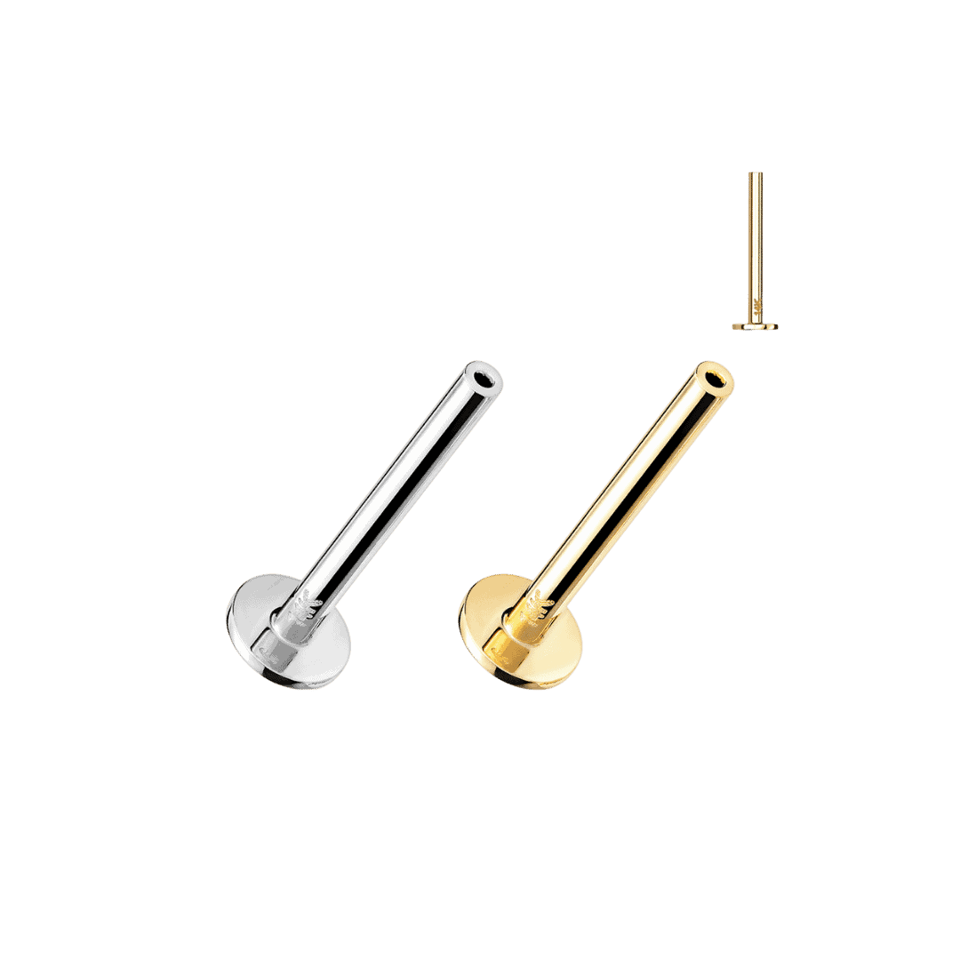 14k Gold Threadless Labret Post