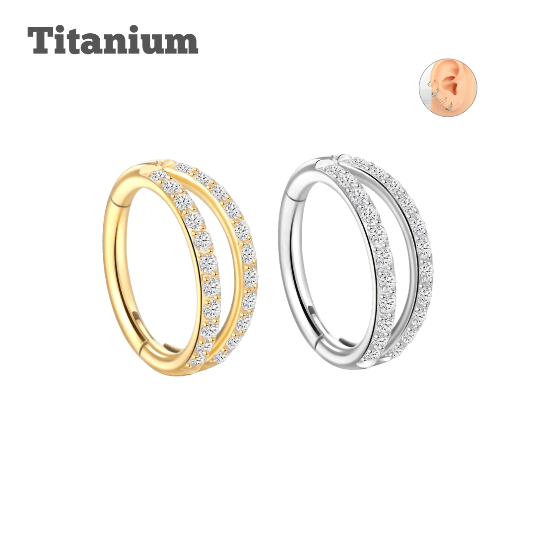 Titanium Double Outfacing Hinged Hoop